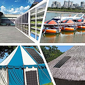 DSJ 12V 300W Monocrystalline Solar Panel - Home Flexible Solar System Kit with 12V 10A Solar Controller for Rv, Boat, Cabin, Caravan