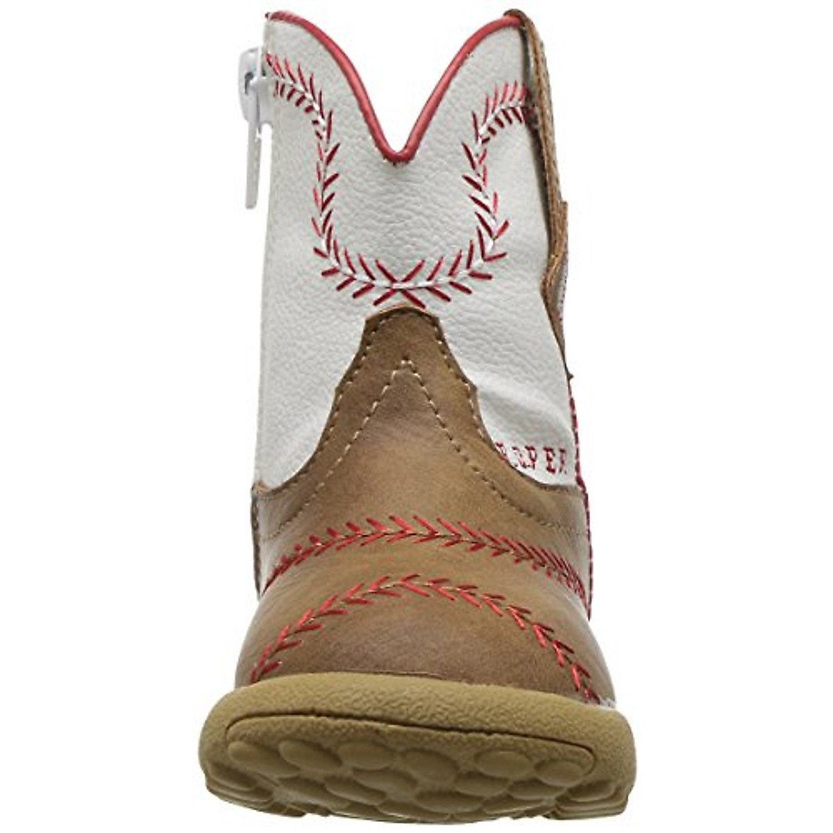 Roper Infants Cowbabies Roper Baseball Boot, Tan, 4