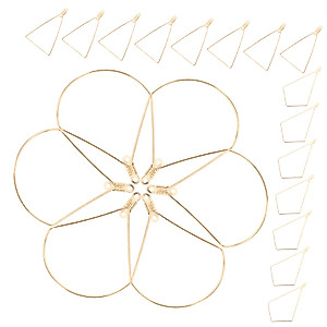 150 Pcs DIY Earring Hoop Earrings Parts Earrings Wire Hoops Earring Components Earrings Beading Jewelry Craft Art Accessories Earring Findings Charms Pendant Frame DIY Charm Ring