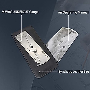 WeldingStop V-WAC Undercut Gauge Biting Edge Welding Guage for Welder Inspection Single Weld Gauge Measure Inspection Tools Porosity Size/amount Inspection Tools Inch Stainless Steel