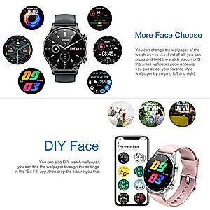 Kimnix Smart Watch, Smartwatch for Men Women IP68 Waterproof Activity Tracker,1.32HD Full Touch Screen Heart Rate Monitor Pedometer Sleep Monitor for Android iOS Phones…