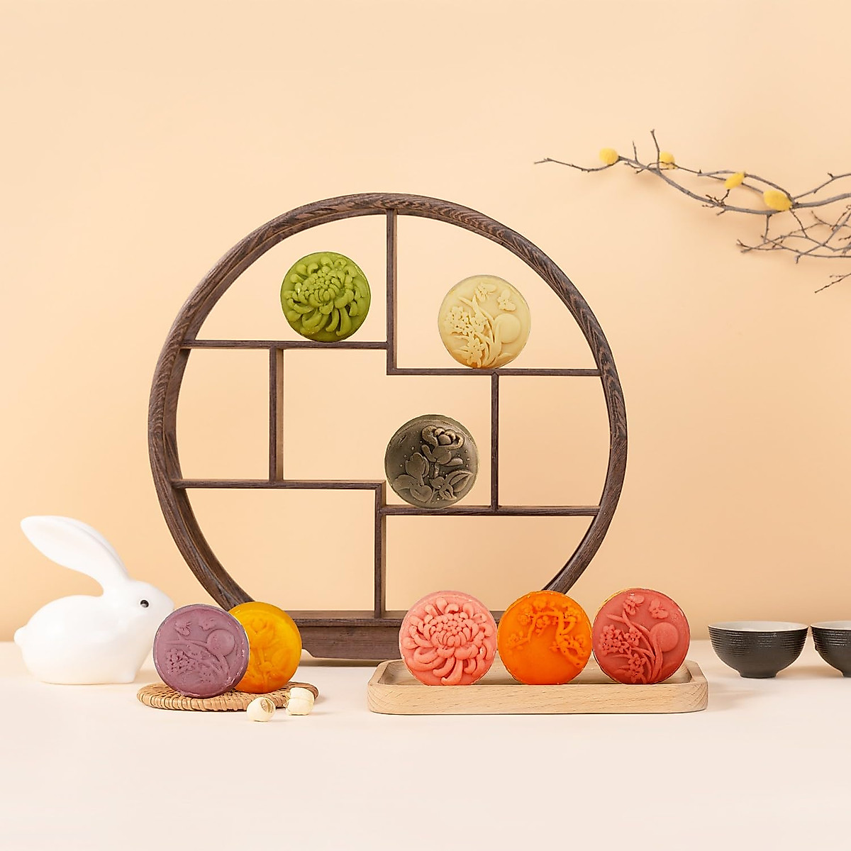 ONETANG Assorted Lava Mooncakes, 流心月饼, 8种口味, Mid-Autumn Festival Mix Lave Cakes, 2023 Freshly Baked, Mid-Autumn Festival, Family Gifts, Hui Jia 回家, 14.1oz (400 g)