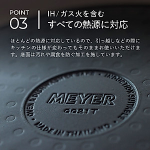 Meyer MNH-EM Midnight Egg Pan, Aluminum, Induction Compatible, Fluorine Resin Treatment, Genuine Japanese Product, Black