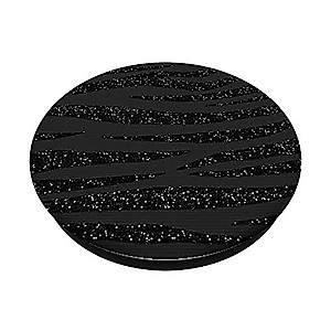Black Zebra Pattern PopSockets Grip and Stand for Phones and Tablets