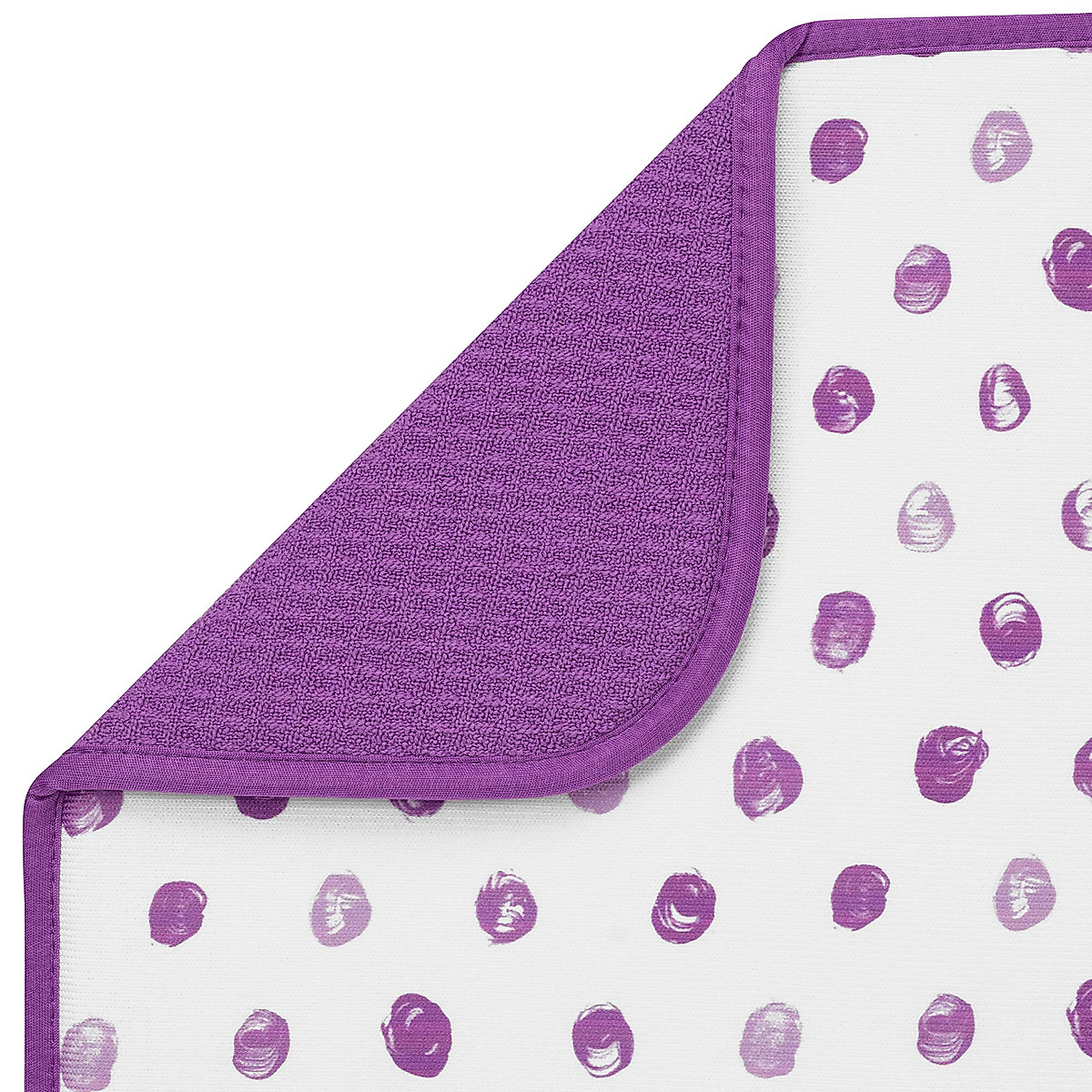 S&T INC. Absorbent, Reversible Microfiber Dish Drying Mat for Kitchen, 16 Inch x 18 Inch, Paint Dots
