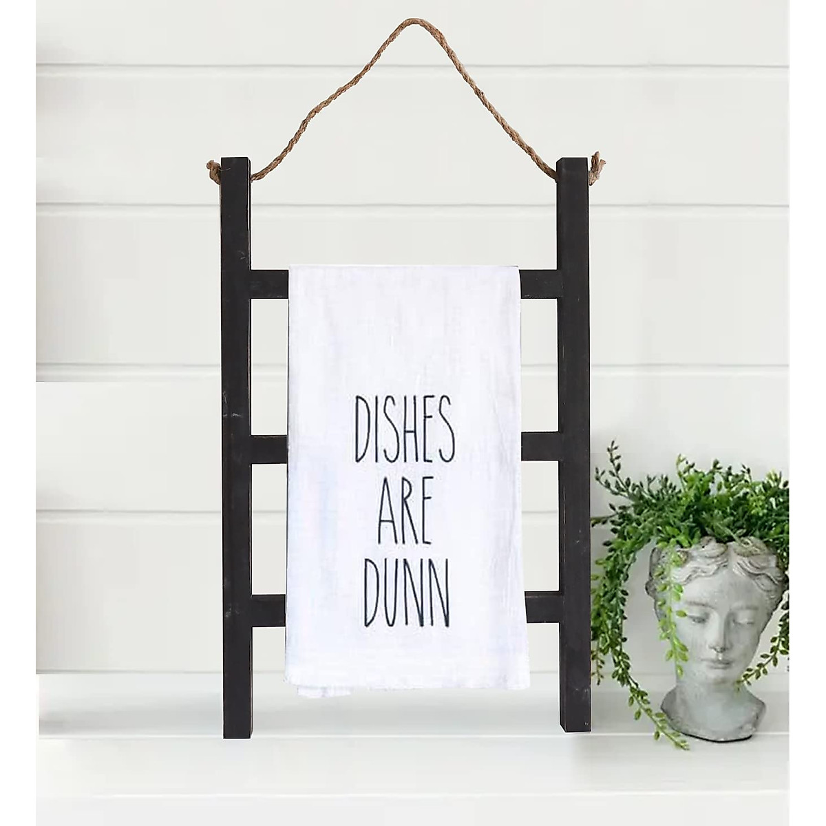 Joy Choice 16" Wood Blanket Ladder Farmhouse Style,3-Tier Blanket Rack,Wall Hanging Ladder Blanket Holder,Wood Mini Ladder,Wood Towel Rack for Bathroom,Living Room and Kitchen.(Natural)