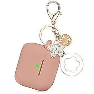 Case for Airpods Pro 2nd Generation - VISOOM Airpods Pro 2 Cases Cover Women 2022 Silicone iPod Pro 2 Earbuds Wireless Charging Cases Girl Bling Keychain for Apple Airpod Gen Pro 2(Milk Tea)