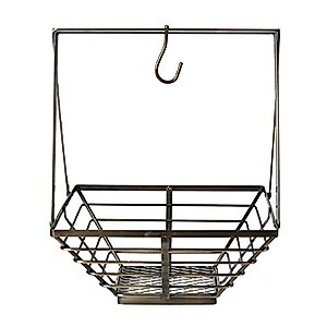 Gourmet Basics by Mikasa Rustic Basket with Banana Hook, One Size, Brass