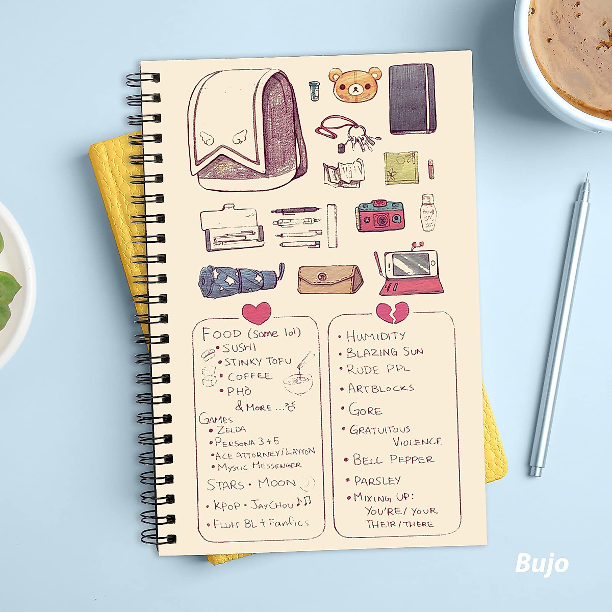 LABUK 2 Pack A5 Spiral Notebook 100 Pages Blank Sketchbook Pad Unlined Notebooks Soft Cover Kraft Journal 8.3"x 5.5" Memo Notepads Diary Planner, 50 Sheets for School Office Travel (Black)