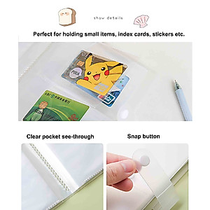 YOAVIP 3x5 Index Cards Clear Plastic Holder Organizer Pouches Book Binder 40 Page Hold 160 Cards