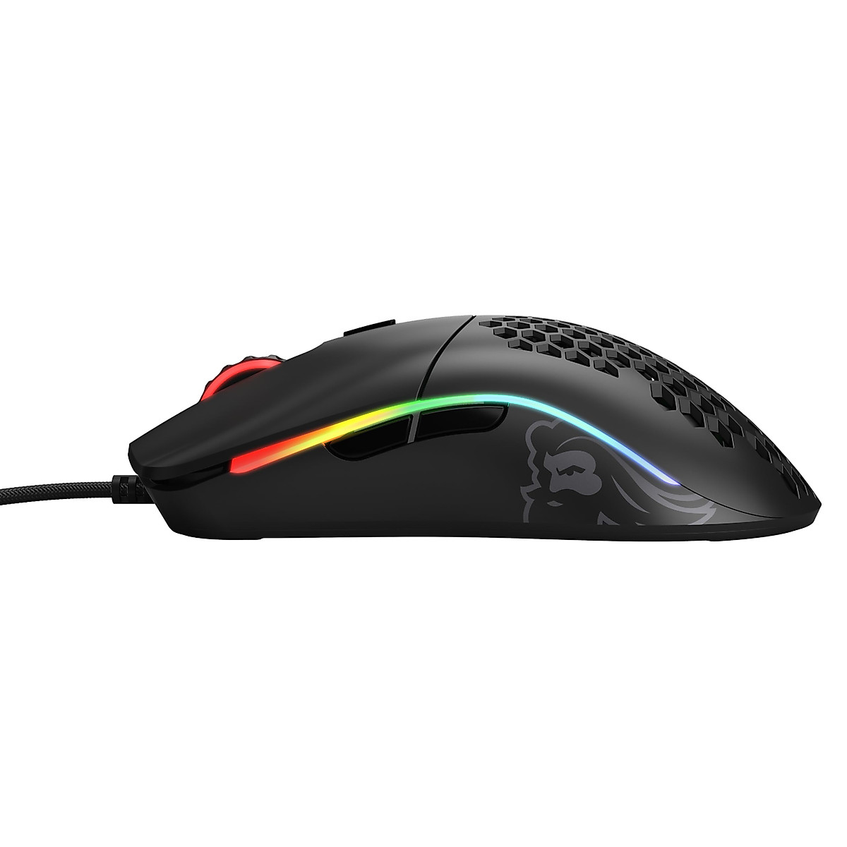Glorious Model O Wired Gaming Mouse 67g Superlight Honeycomb Design, RGB, Pixart 3360 Sensor, Omron Switches, Ambidextrous - Matte Black