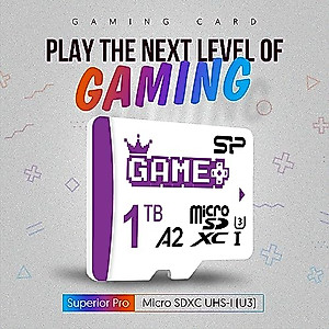 Silicon Power 1TB Superior Gaming Micro SDXC UHS-I (U3), V30 4K A2,High Speed MicroSD Card with Adapter, Design for Steam Deck, ROG Ally and Nintendo-Switch