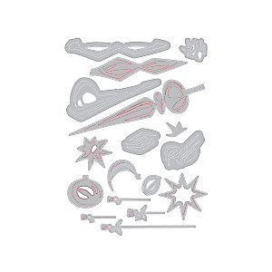 Sizzix Thinlits Die Set , Ornaments by Tim Holtz, 17 Pack, Multiple Sizes, us:one, Hanging Baubles 17 Count