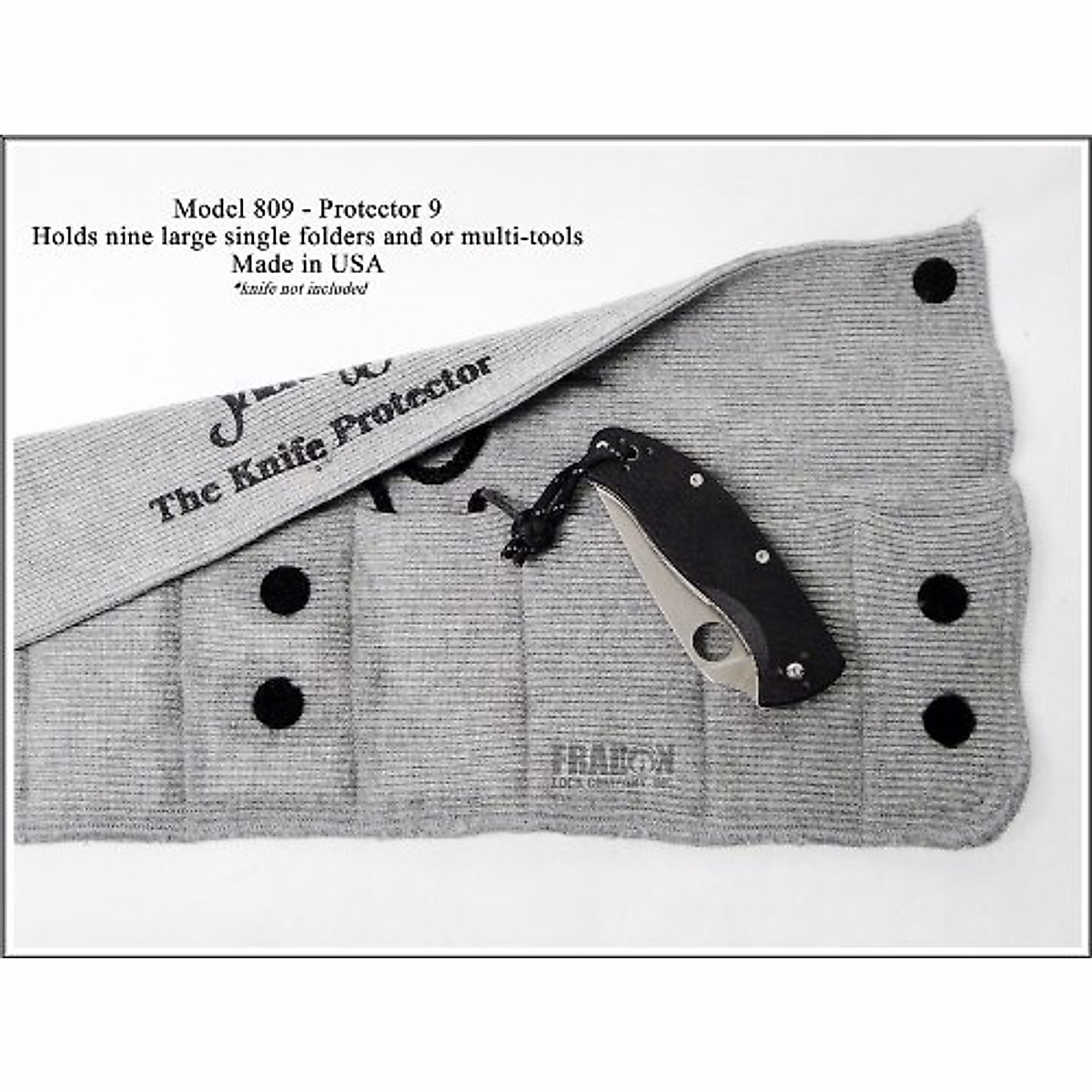 Sack-Ups The Knife Protector 9-Knife Roll - Silicone Treated