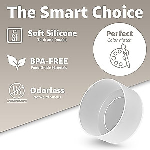 Jmoe USA 3-Pack Boot Sleeve Covers for Simple Modern 40oz & 30oz Trek Tumbler With Handle | Travel Mug | Protects Against Dents & Scratches | Protector for Bottom of Cup | Soft Silicone (Frosted)