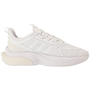 adidas Men's Alphabounce+ Running Shoe, White/White/White, 11
