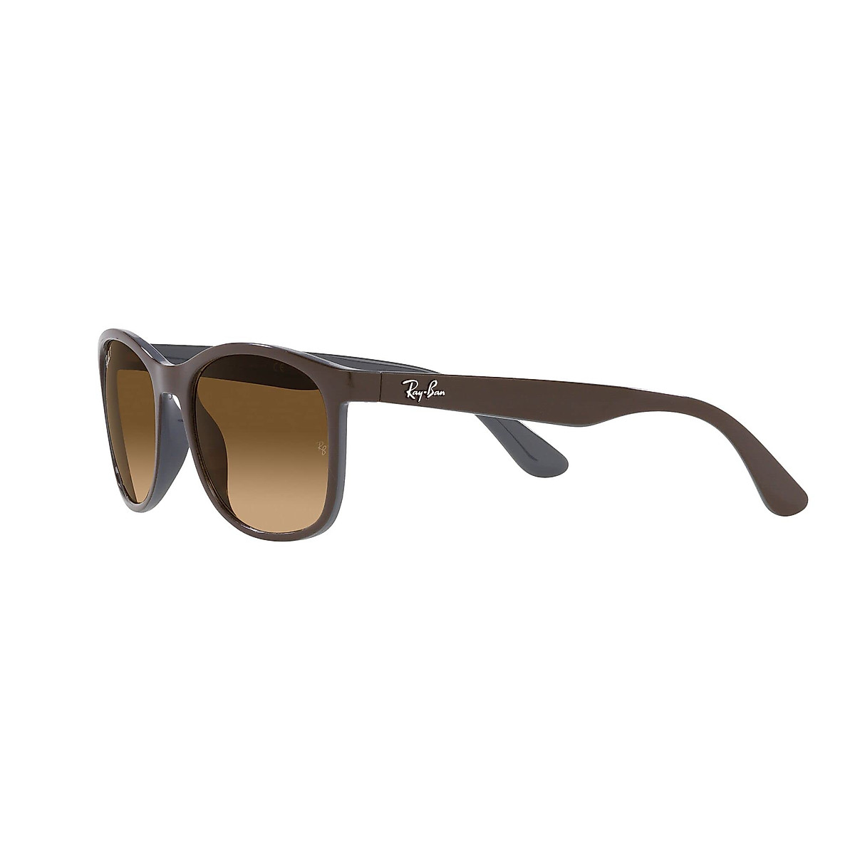 Ray-Ban Rb4374 Square Sunglasses, Brown On Grey/Brown Gradient Polarized, 56 mm