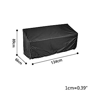 beerty Outside Furniture Covers - Garden Furniture Bench Cover 2/3/4 Seater Waterproof Anti-UV Heavy Duty Bench Protective Cover with Drawstring Cord and Storage Bag
