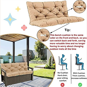 YXMKJOS Swing Cushions - Outdoor Porch & Patio Waterproof Washable 2-3 Seater Replacement Cushions