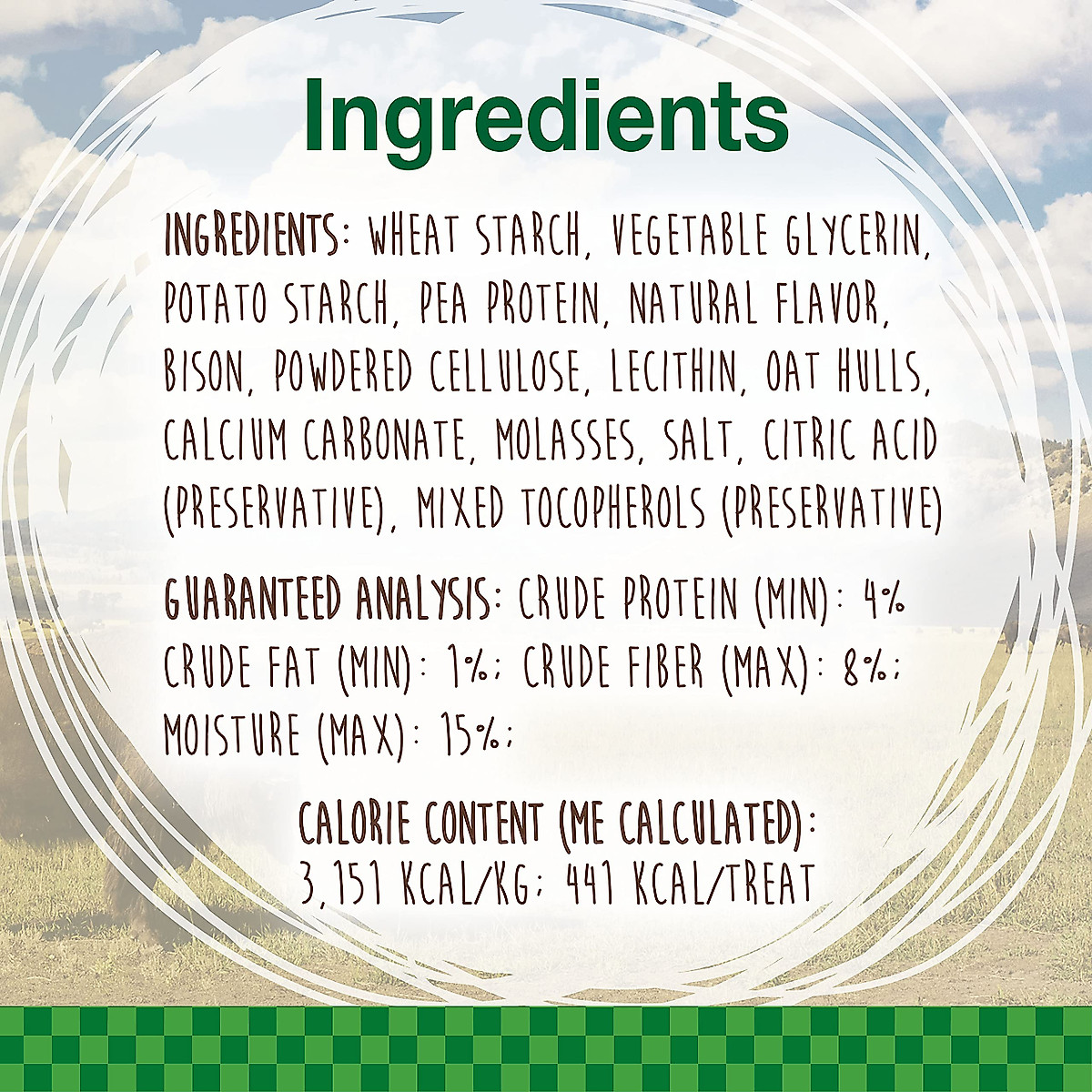 Nylabone Healthy Edibles WILD Natural Long-Lasting Bison Flavor Bone Chew Treats for Dogs, Large (1 Count)