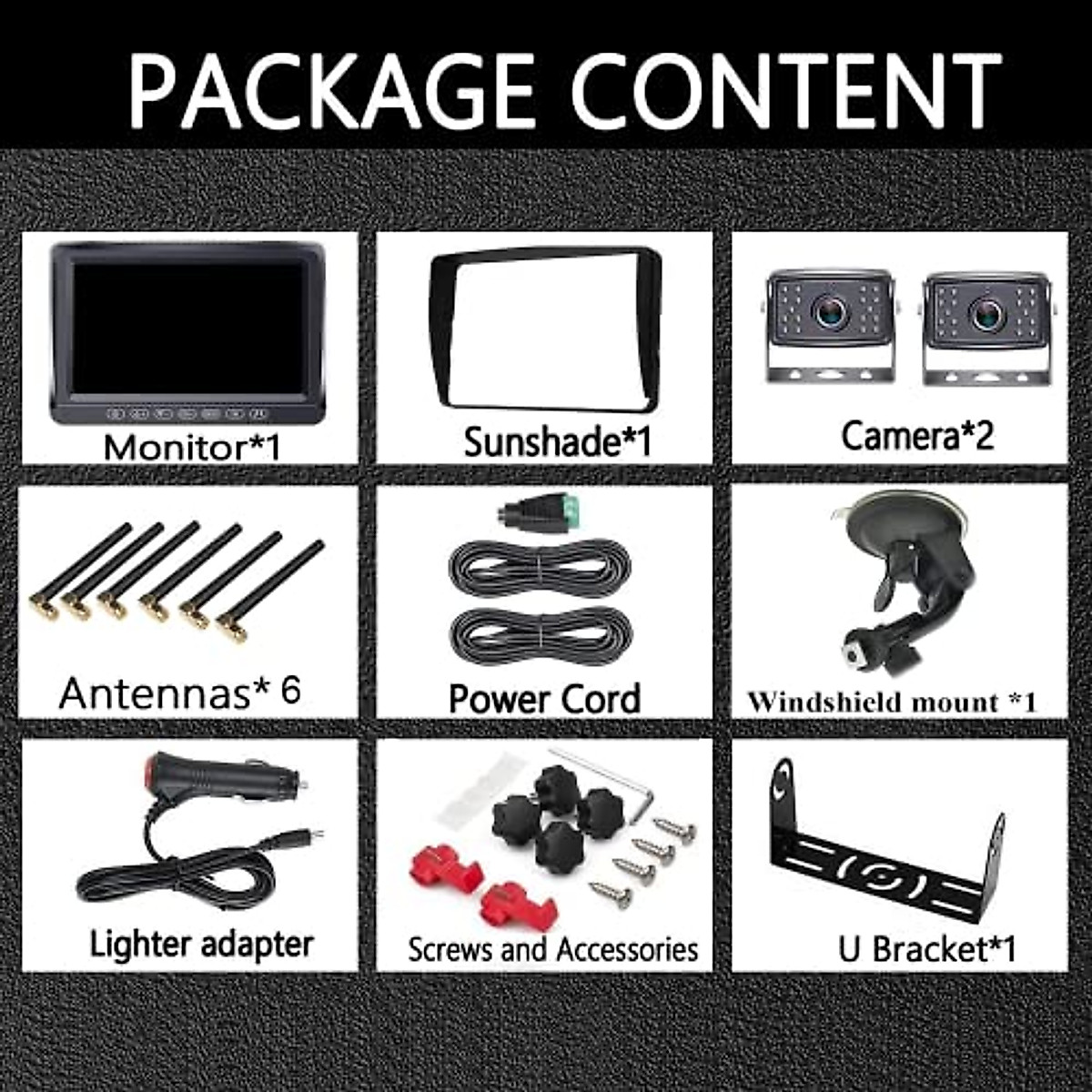 RV Backup Camera Wireless HD 1080P 2 Infrared Night Vision Bluetooth Rear View Cam 7‘’DVR Touch Key Monitor Kit Adapter for Furrion Pre-Wired RV Trailer Truck Camper Van Crane 4 Channels DAJKRTIA K7