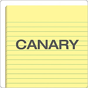 Ampad 21-662 Glue Top Pad, 8 1/2X11, Canary Yellow Paper, Wide Ruled, 50 Sheets Per Pad, 12 Pads Per Pack