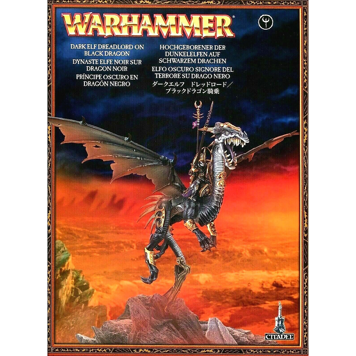 Games Workshop Warhammer Dark Elf Lord on Black Dragon