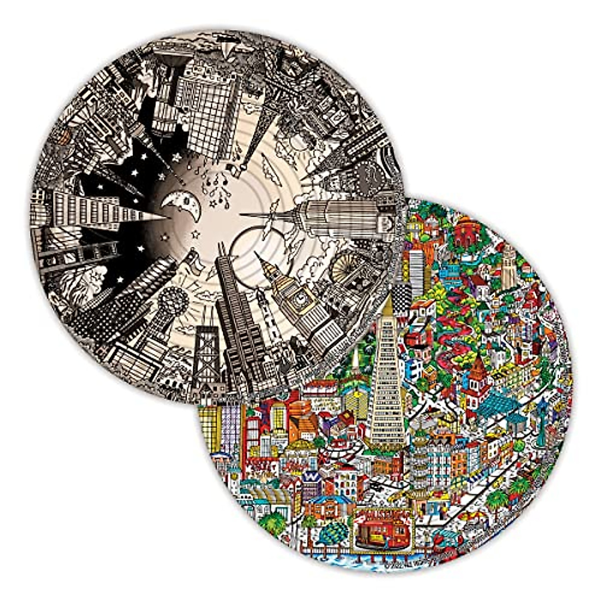 Spin Flip Puzzle - Charles Fazzino - Spin it, Flip it, Solve it! for Those who Love Brain teasers! Adult Fidget Toy. Great Easter Basket Stuffers for Teens, Men and Women