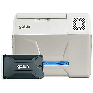 GOSUN Chill Solar Cooler + SolarTable 60 & PowerBank+ | ISolar Powered Cooler, Wheels & Portable Foldable Solar Table |Solar Power Charger