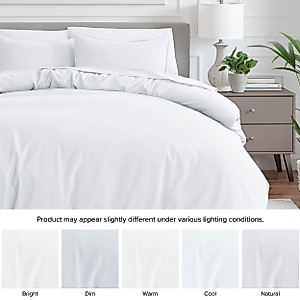 Bare Home Bedding Duvet Cover Twin/Twin Extra Long Size - Premium 1800 Super Soft Duvet Covers Collection - Lightweight, Cooling Duvet Cover - Soft Breathable Bedding Duvet Cover (Twin/Twin XL, White)