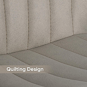 Nalupatio Bar Stools Set of 2 Modern Swivel Bar Chairs, Barstools Counter Height with High Backrest, Easy 3-5 Minute Assembly for Bar, Kitchen, Dining Room Beige