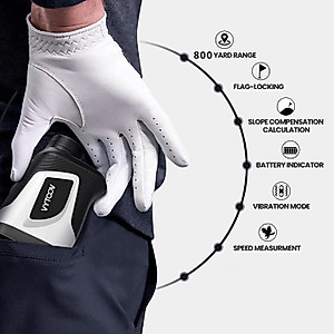 Golf Range Finder 800Yards Golf Rangefinder with Slope Continuous Scan Golf Yardage Rangefinder with Flagpole Locking Vibration Legal Laser Distance Rangefinders for Competition Hunter & Golfer Gift