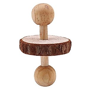 LoveAloe Hamster Chew Toys Wooden Toys Accessories Exercise Bell Molar Toy for Bunny Rabbits Gerbils,Little Wheel
