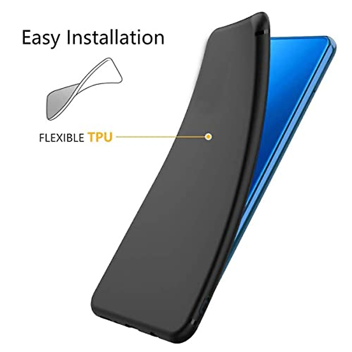 YZKJSZ 2 Pack Case for Motorola ThinkPhone,Shock-Absorption Light but Durable Soft Gel Transparent + Black TPU Silicone Protection Case Cover for Motorola ThinkPhone (6.6")