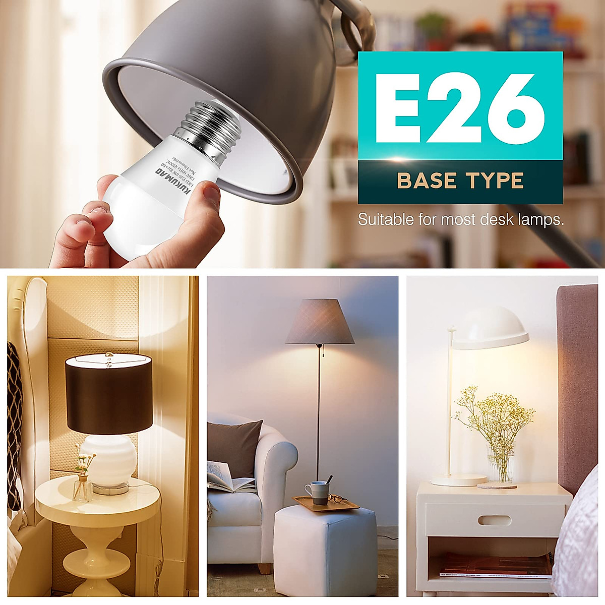 LED Bulb 3W 25 Watt Equivalent , Night Stand Bulb Table Lamp Bulb A15 Light Bulbs Warm White 2700K LED Energy Saving E26 Medium Screw Base for Home Light Bulb (3w Warm White (4-Pack))