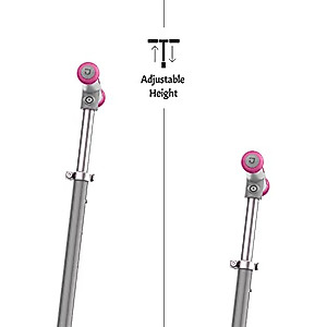 Jetson Scooters - Leo Kick Scooter (Pink) - Collapsible Portable Kids Push Scooter - Lightweight Folding Design with High Visibility RGB Light Up LEDs Wheels and Adjustable Height Handlebars