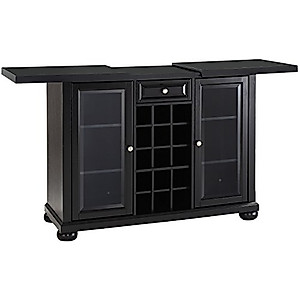 Crosley Furniture Alexandria Sliding Top Bar Cabinet - Black