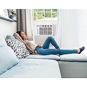 Keystone 8,000 BTU Window Mounted Air Conditioner & Dehumidifier with Smart Remote Control - Quiet Window AC Unit for Apartment, Living Room, Bathroom & Small-Medium Rooms up to 350 Sq.Ft.