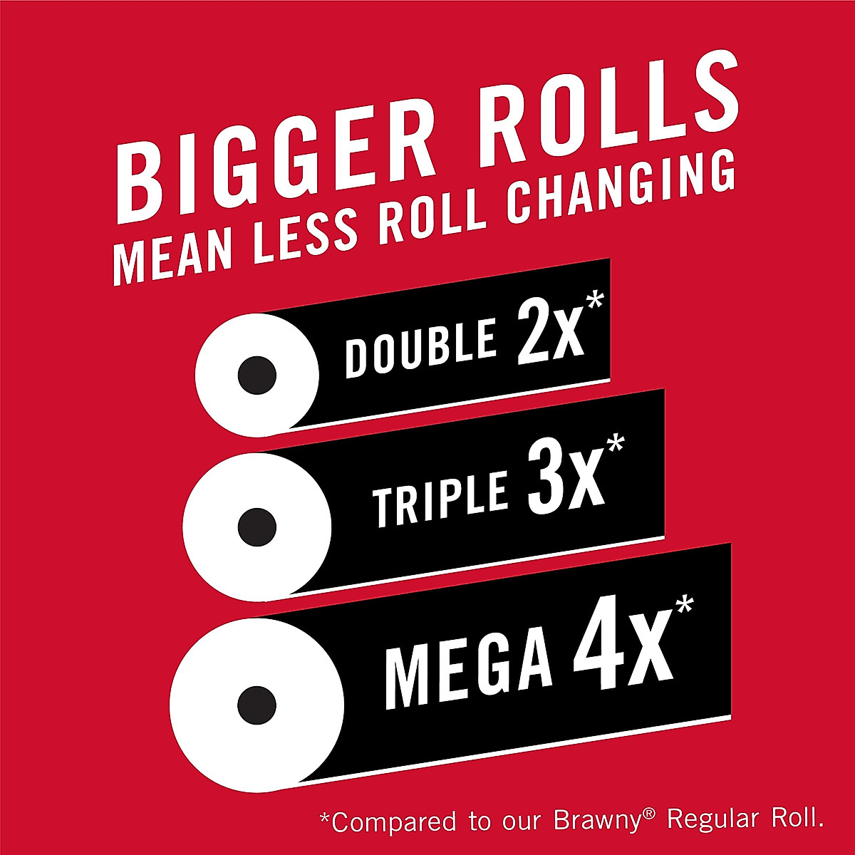 Brawny® Tear-A-Square® Paper Towels, 2 Double Rolls = 4 Regular Rolls