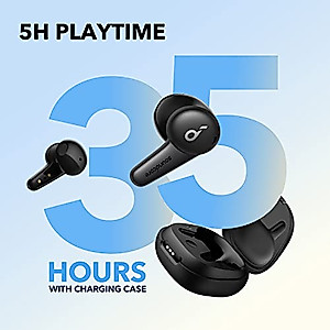 Soundcore by Anker Life Note 3S True Wireless Earbuds, Powerful Sound, 4 Mics for Clear Calls, Superior Comfort, Wireless Charging, 35H Playtime with Fast Charging, Soundcore App (Renewed)