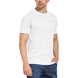 BALEAF Men's UPF 50+ Outdoor Running Workout Short-Sleeve T-Shirt White Size S
