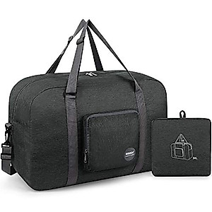 WANDF for Alaska Airlines 22" Foldable Travel Duffle Bag for Travel Gym Sports Weekender Bag (22 inches (50 Liter), Dark Grey Denis 22")…