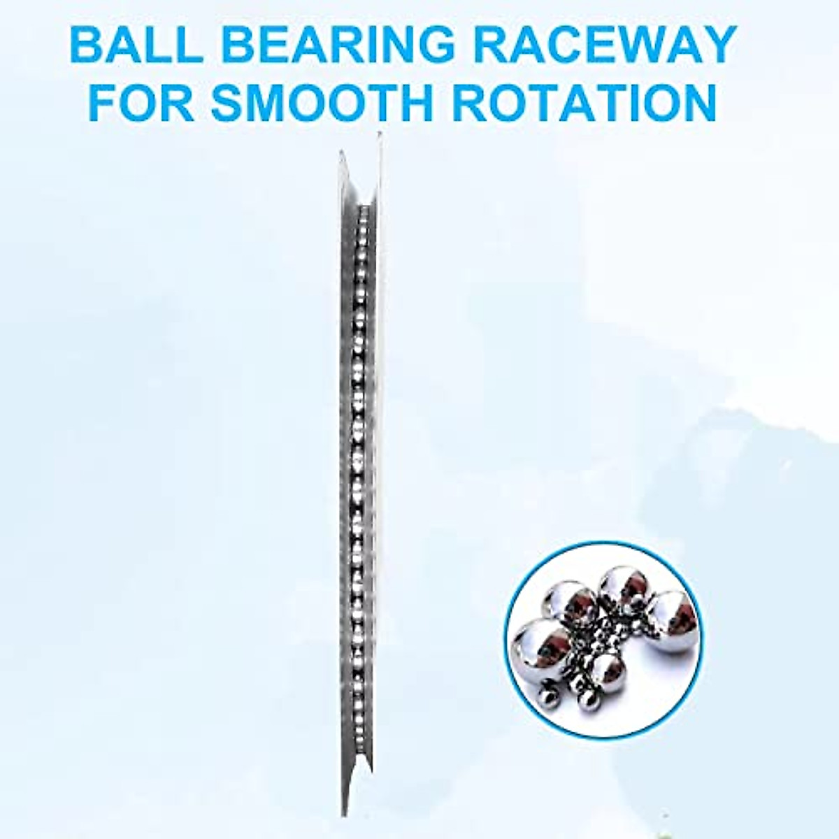 ZHENGO Lazy Susan Hardware 6 Inch, Turntable Hardware,Square Bearing Plate for Serving Trays, Granite, Tabletop Disc, Wood Planks, Kitchen Storage Racks and More, 500lbs Capacity, 4Pack Steel LAHA-23