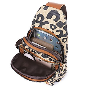 Multipurpose Leather Sling Bag, Shoulder Sling Bag, Crossbody Sling Backpack for Women, Fits 7.9 inch Tablet