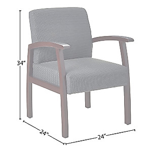 Lorell Chair, 24D x 27.16W x 35H in, Charcoal/Espresso Frame