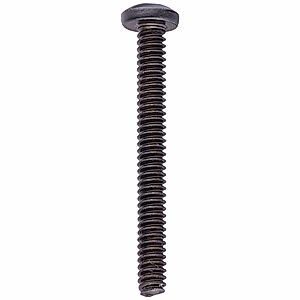 Small Parts Steel Pan Head Machine Screw, Black Oxide Finish, Meets ASME B18.6.3, #1 Phillips Drive, #4-40 Thread Size, 1" Length, Fully Threaded, Import (Pack of 100)