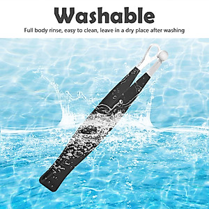 Nose Hair Trimming Tweezers Scissors with a PU Leather Sleeve, Stainless Steel Nasal Clippers Round Shear Eyelet Design, Eyebrow Ear Hair Trimmer for Men Women Sideburns (Black)