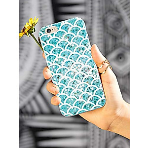 Inspired Cases - 3D Textured Galaxy Note 10 Plus Case - Rubber Bumper Cover - Protective Phone Case for Samsung Galaxy Note 10 Plus - Mermaid Scales - Teal