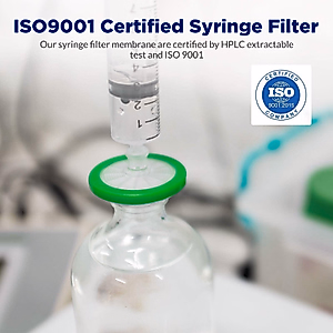 10 Pack Syringe Filter Sterile PES Hydrophilic Filtration 0.22um Pore Size, 33mm Membrane Diameter Sterile PES Membrane Individually Packed by Membrane Solutions