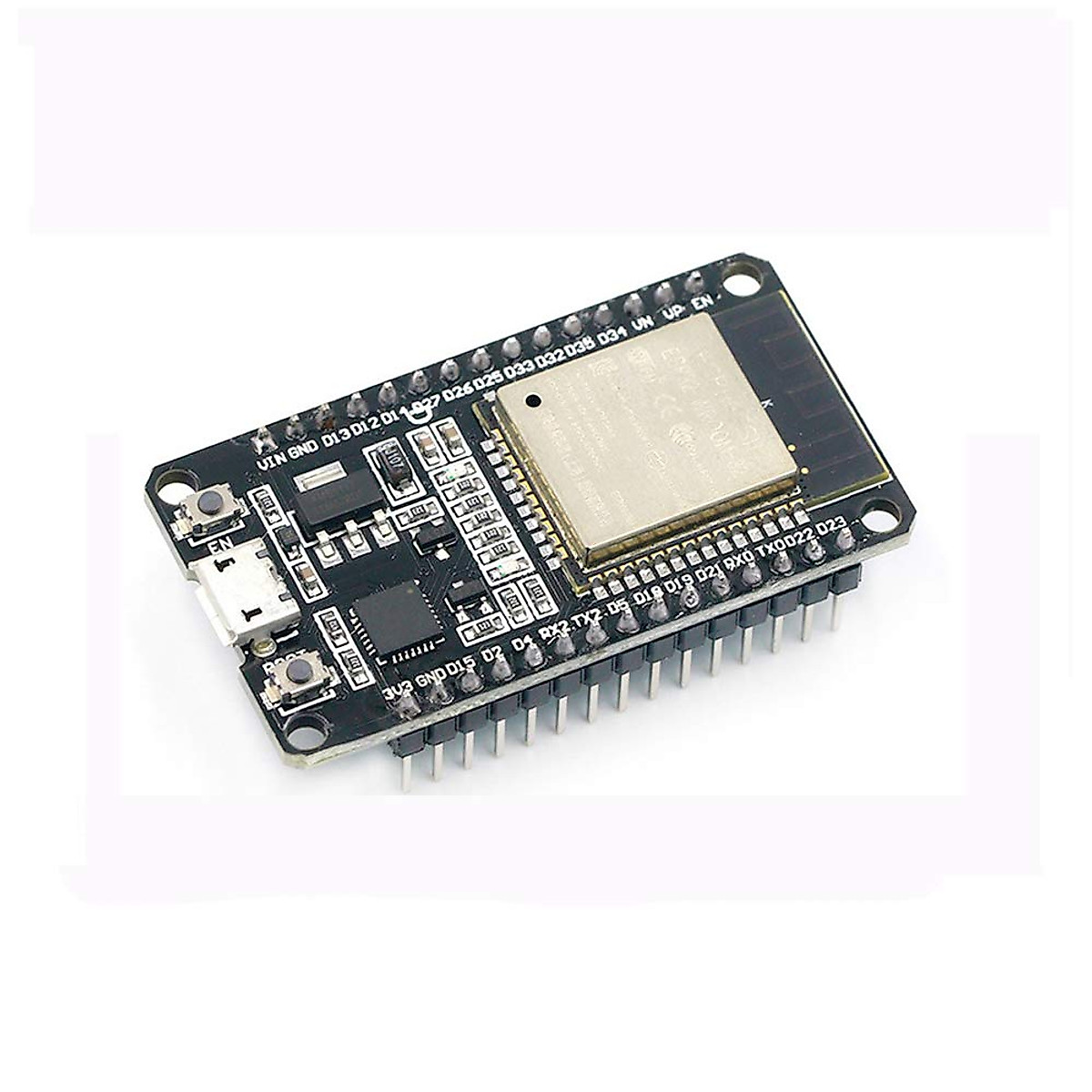 VEGET 2PCS ESP32 Development Board 2.4GHz Dual Cores ESP-WROOM-32 ESP-32S WiFi Microcontroller Processor Integrated with Antenna Module Board